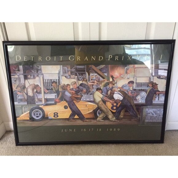 1989 Diego Rivera Fresco | Art | Detroit Grand Prix Poster 989 Diego ...